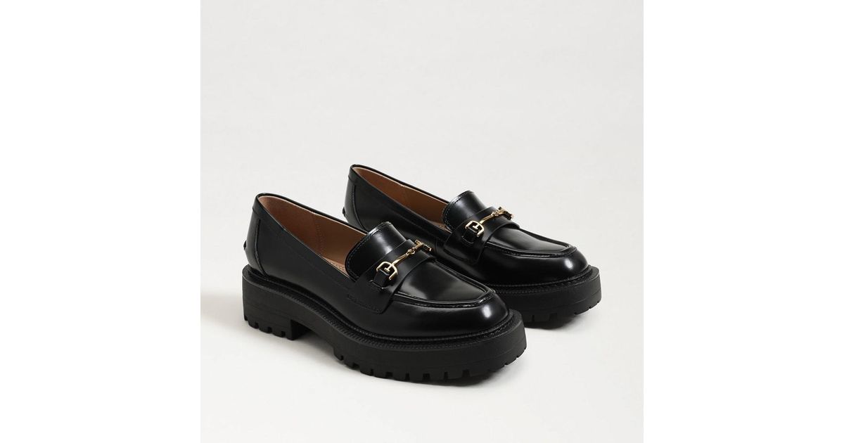 Sam Edelman Lea Platform Loafer Leather in Black | Lyst