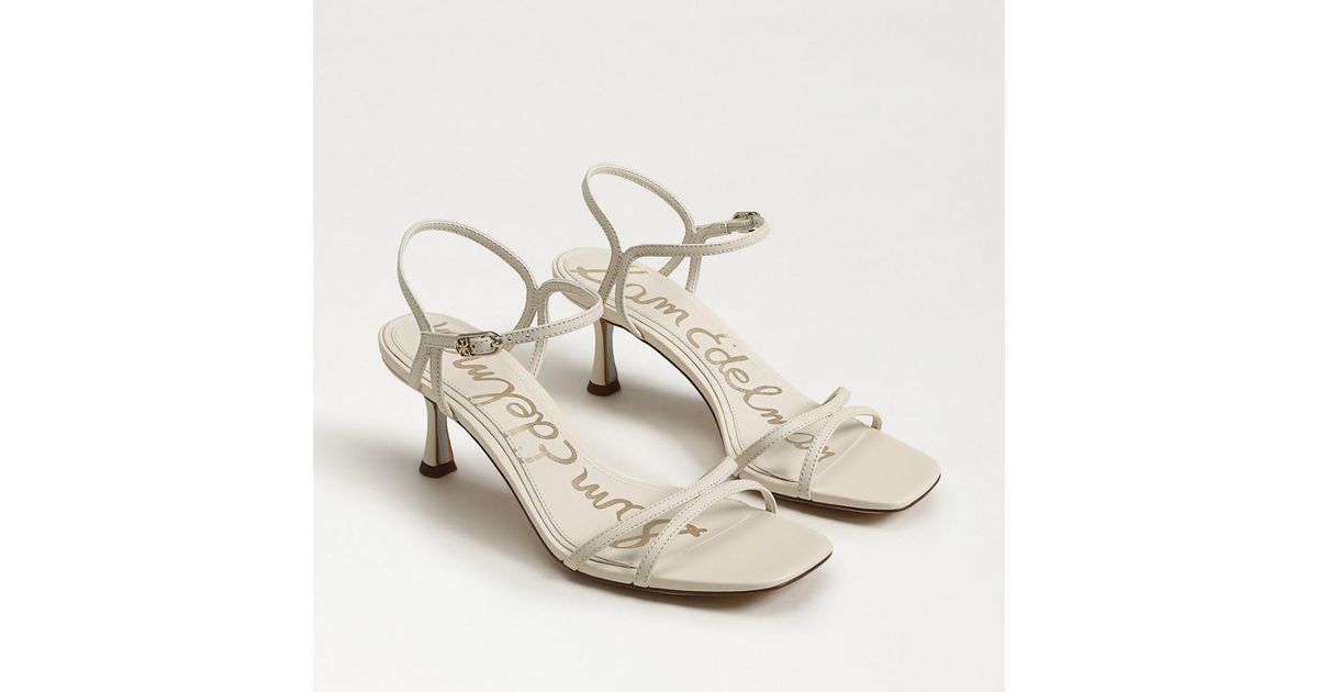Sam Edelman Presley Strappy Kitten Heel Sandal Modern Ivory Leather in ...