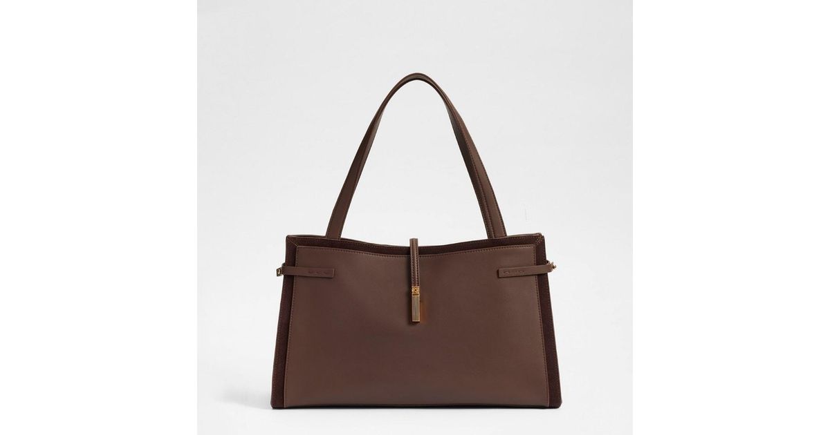 Sam Edelman Taylin Box Tote Spiced Pecan in Brown | Lyst