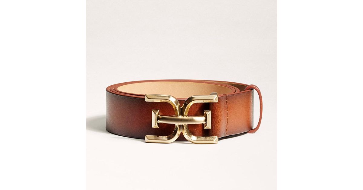Sam Edelman 35Mm Logo Belt Tan in Brown | Lyst
