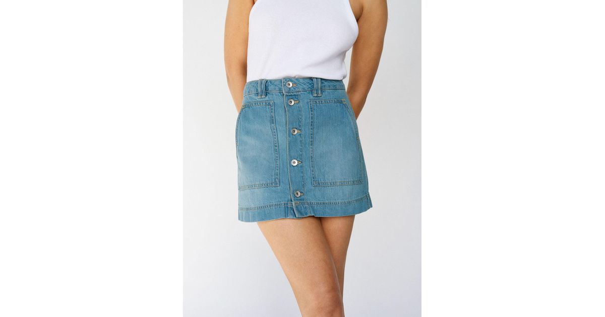 Sanctuary All Buttoned Up Denim Skirt Dream Team in Blue | Lyst