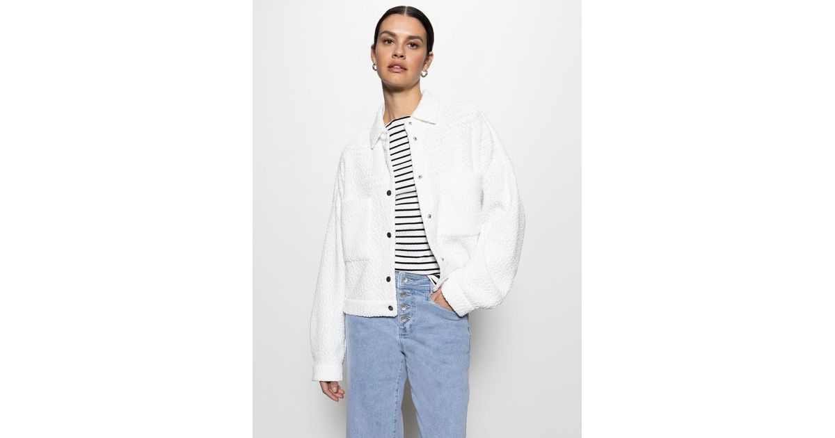 Sanctuary Trimmer Knit Shacket Chalk in White | Lyst