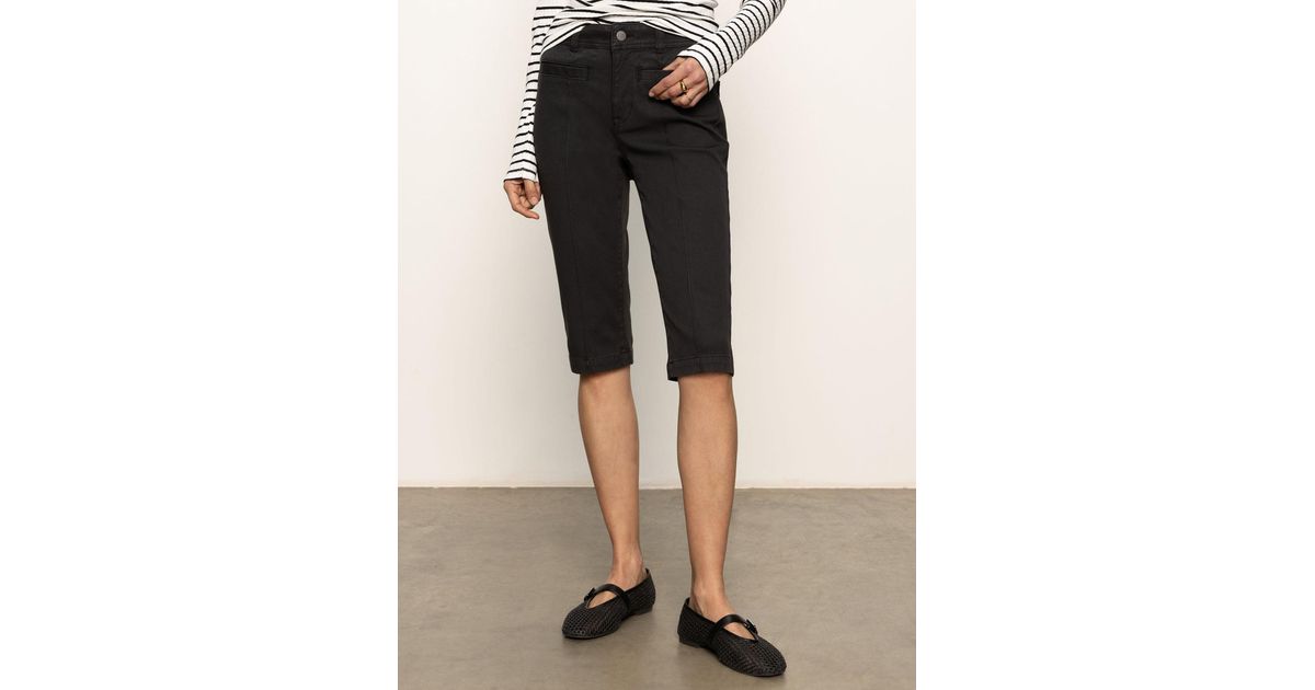 Sanctuary Sculpted Decks High Rise Capri Pant Black | Lyst