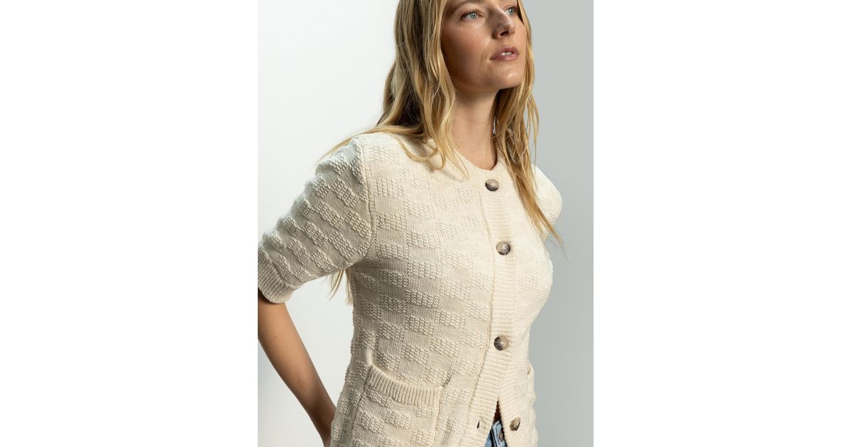 Sanctuary Textured Knitted Jacket Eco Natural | Lyst