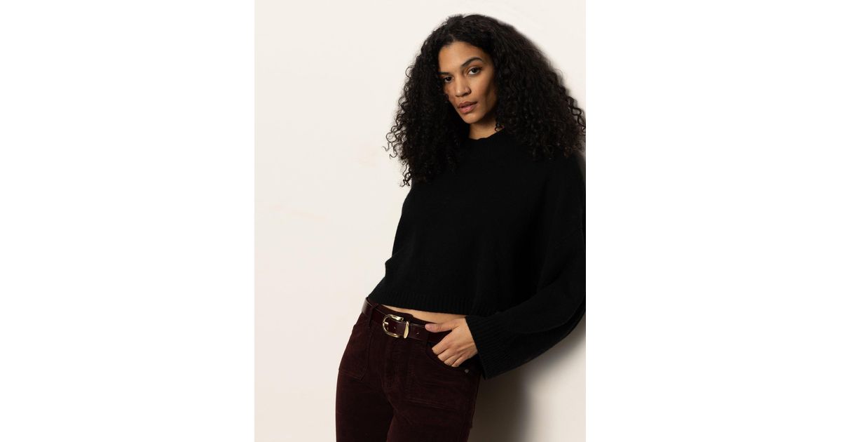 Sanctuary Forever Wool Cashmere Popover Black | Lyst