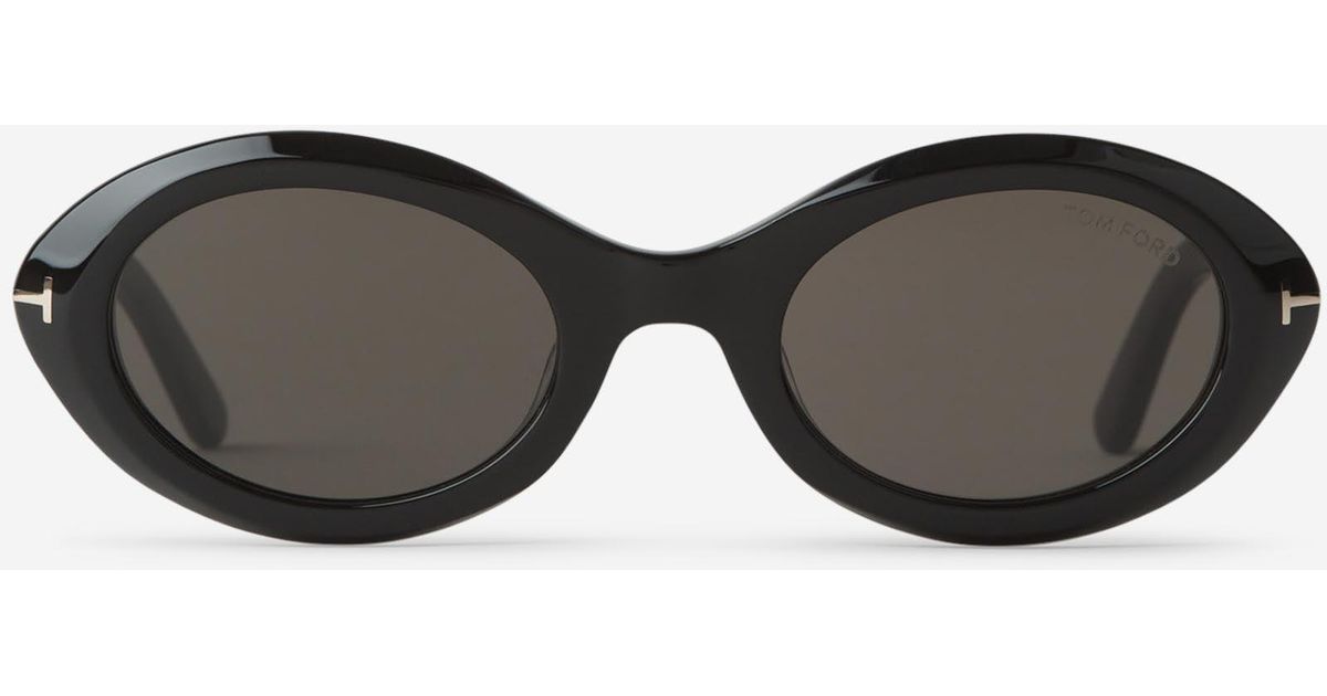 Tom Ford Carmen Oval Sunglasses in Black | Lyst UK