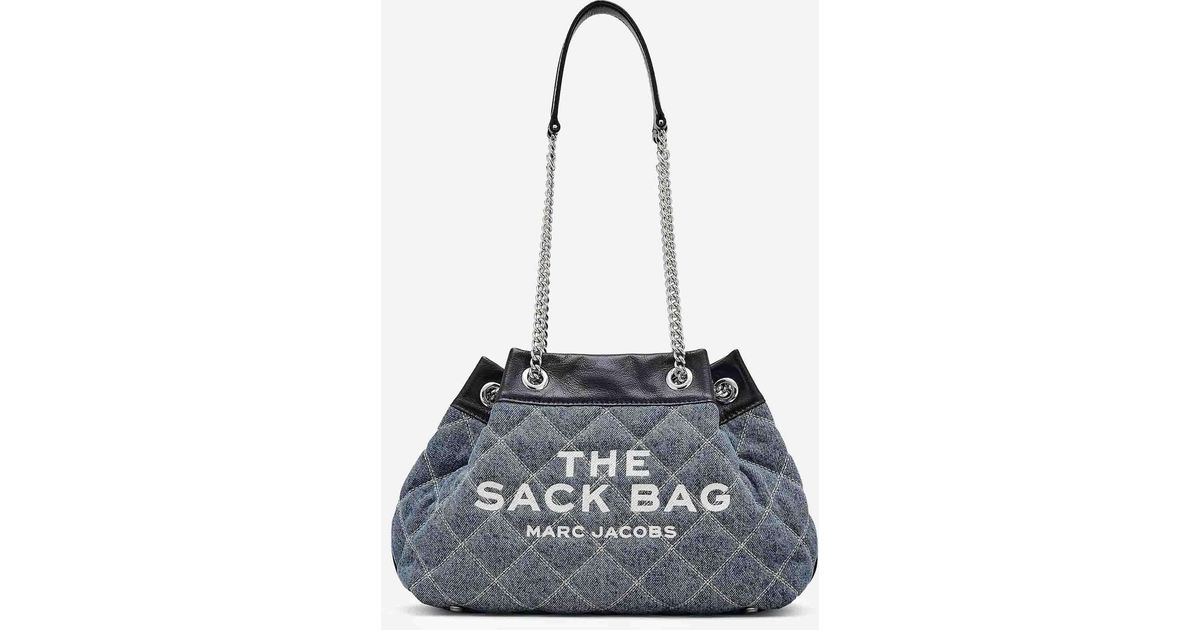 Marc Jacobs The Quilted Denim Large Chain Sack Bag Tote in Blue | Lyst