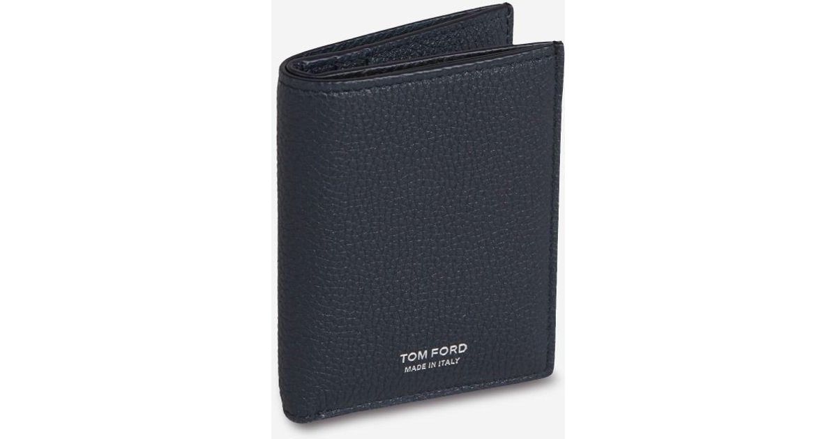 Tom Ford Leather Folding Card Holder in Blue for Men | Lyst Canada