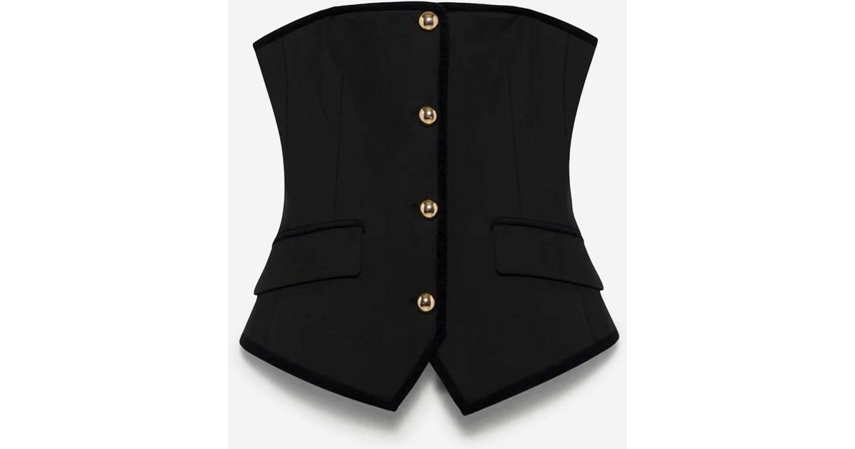 Jonathan Simkhai Cambrie Bustier Top in Black | Lyst UK