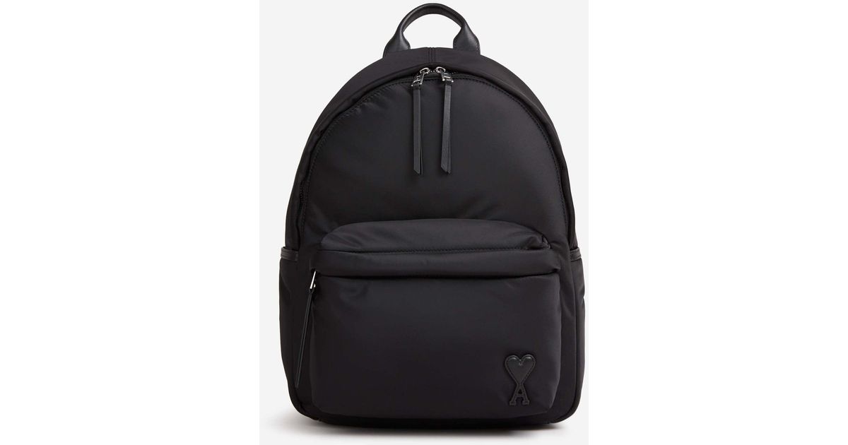 Ami Paris Marcel Backpack in Black for Men | Lyst