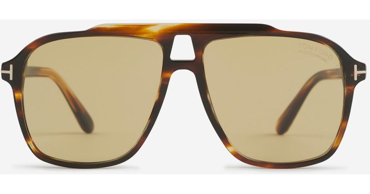 Tom Ford Navigator Autari Sunglasses in Natural for Men | Lyst UK