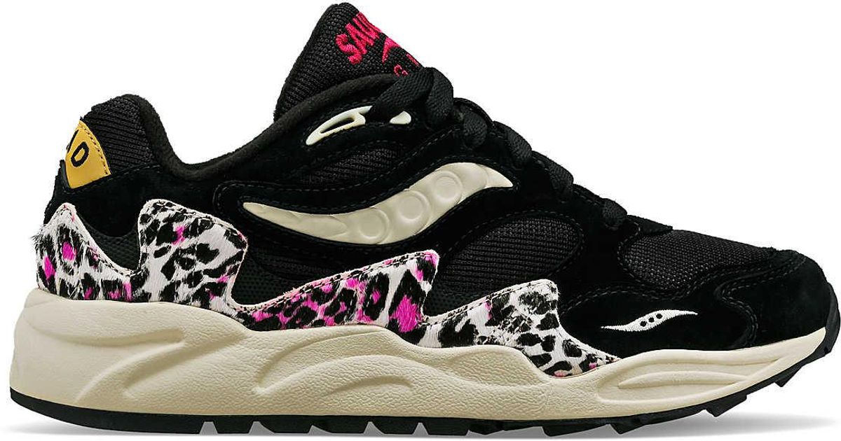 Saucony Grid Shadow 2 Leopard in Black | Lyst