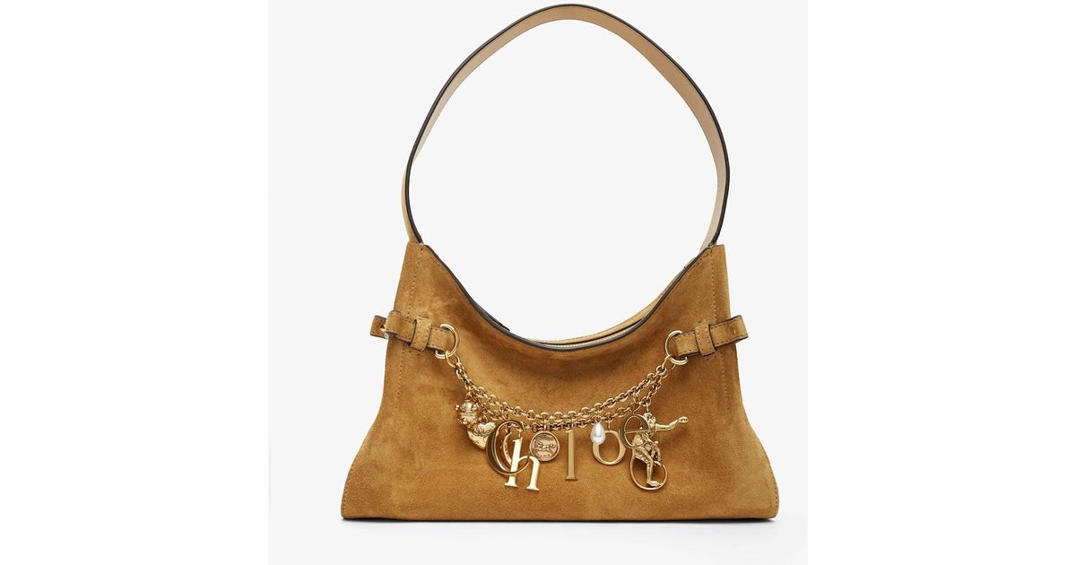 Chloé Chloe Charms Small Khaki Shoulder Bag in Metallic | Lyst