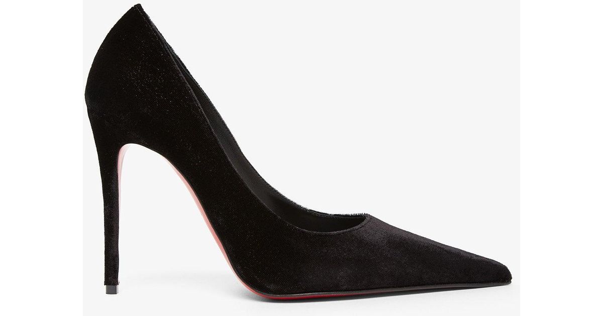 Christian Louboutin Kate Max 100 Black Velvet Pumps | Lyst