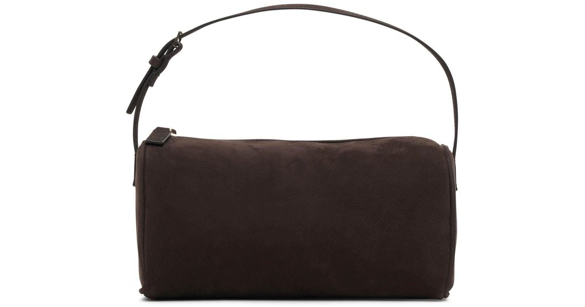 The Row 90's Brown Nubuck Bag in Black | Lyst