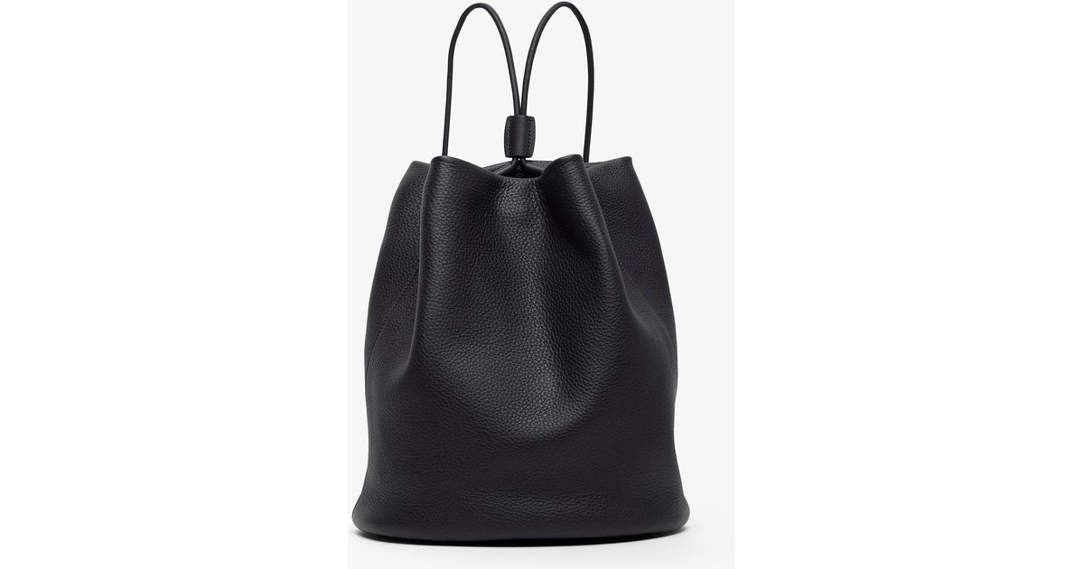 The Row Joe Black Leather Backpack | Lyst