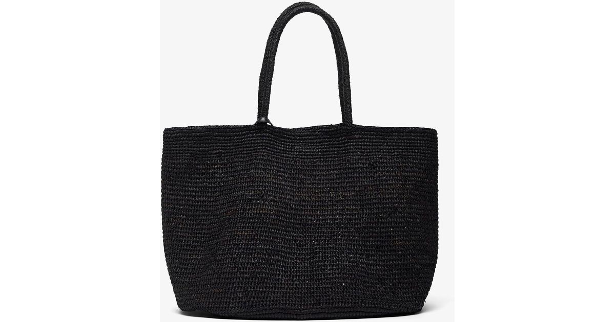The Row Oregon Black Raffia Bag | Lyst