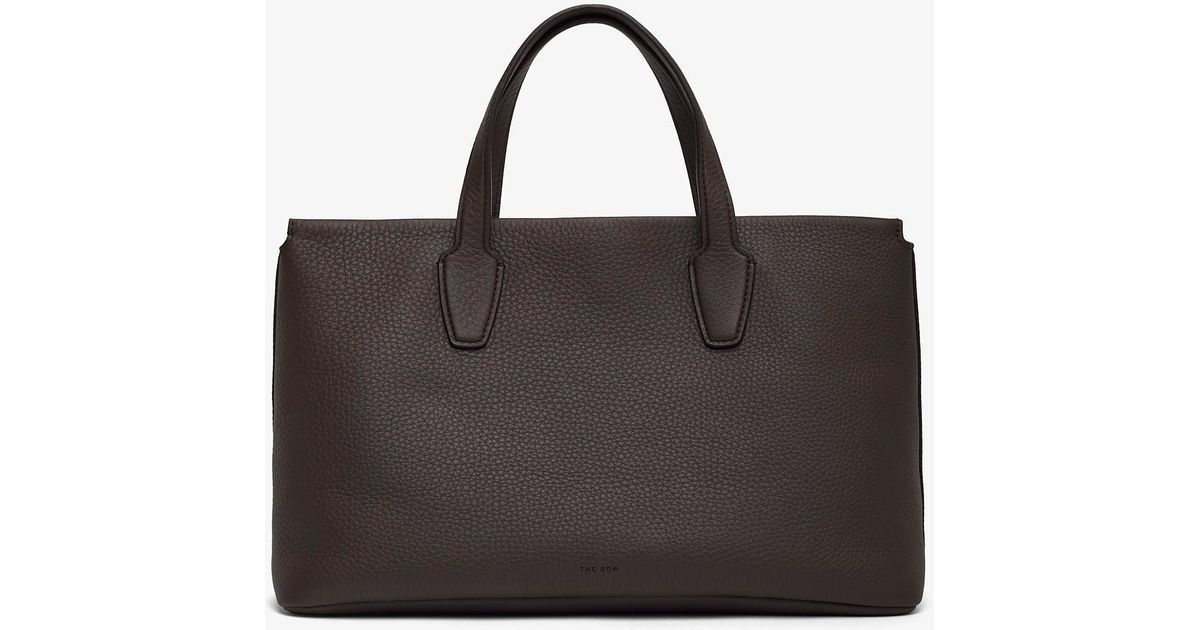 The Row Marcel Top Handle Bag in Black | Lyst