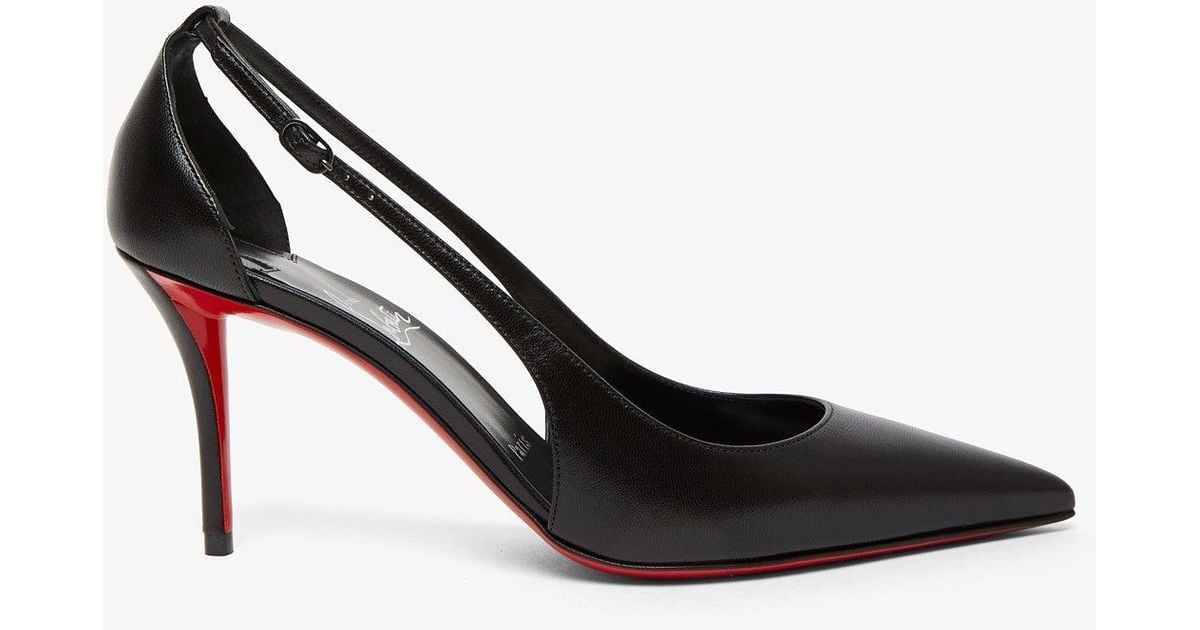 Christian Louboutin Apostrophatoric 80 Black Leather Pumps | Lyst