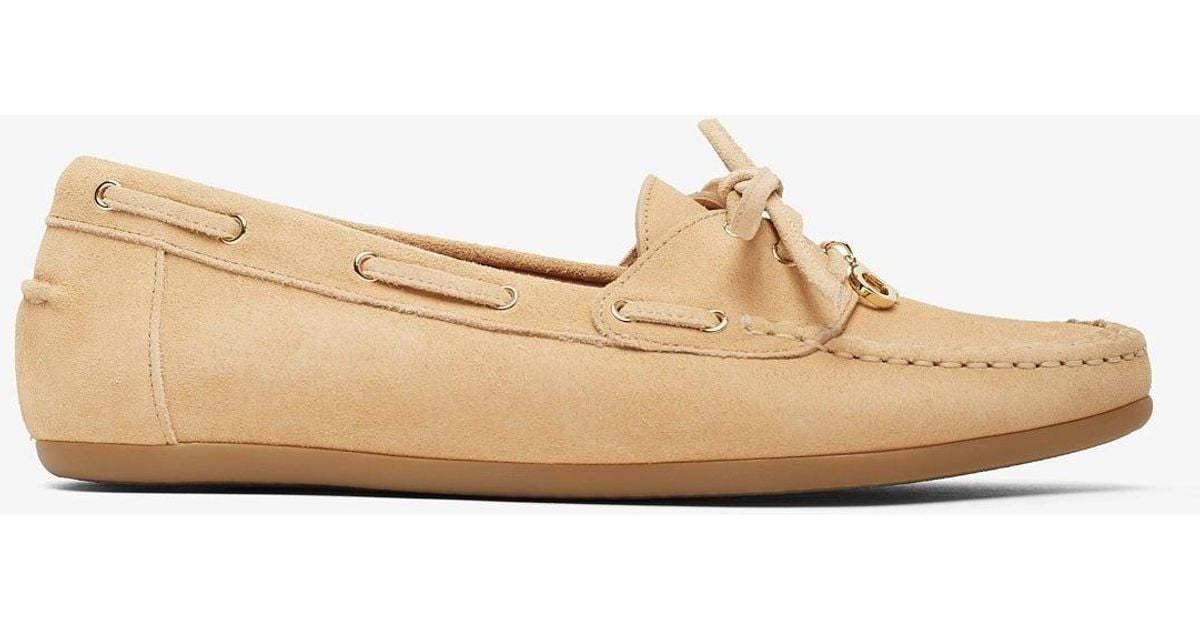 Ferragamo Flippy Light Camel Driving Shoes in White | Lyst UK