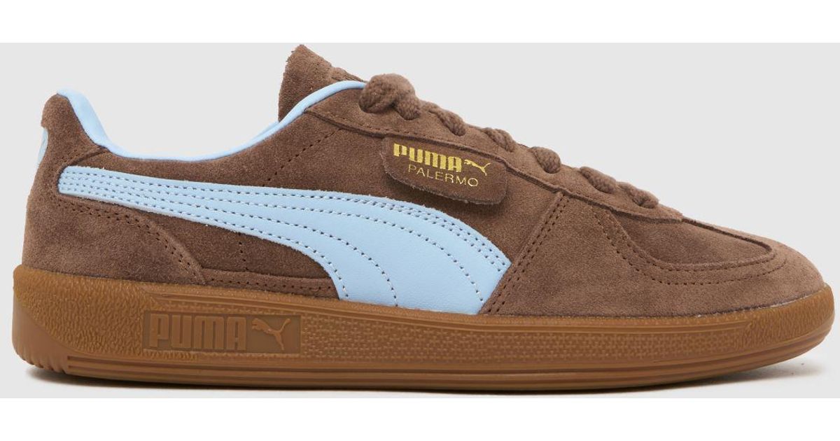 PUMA Palermo Trainers in Brown | Lyst UK