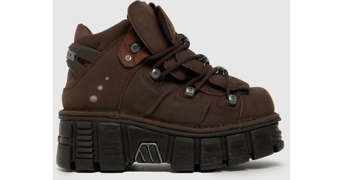 New Rock Chunky Trainers In in Brown | Lyst UK