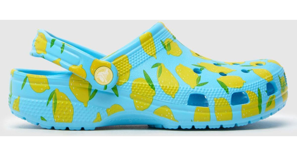 Crocs™ Classic Lemon Clog Sandals in Blue | Lyst UK
