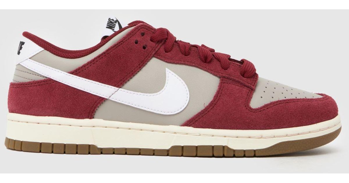 Nike Dunk Low Trainers in Red for Men | Lyst UK