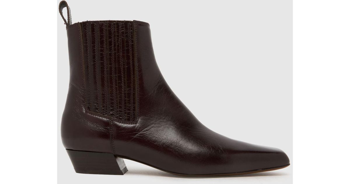 schuh Cova Leather Chelsea Boots in Brown | Lyst UK