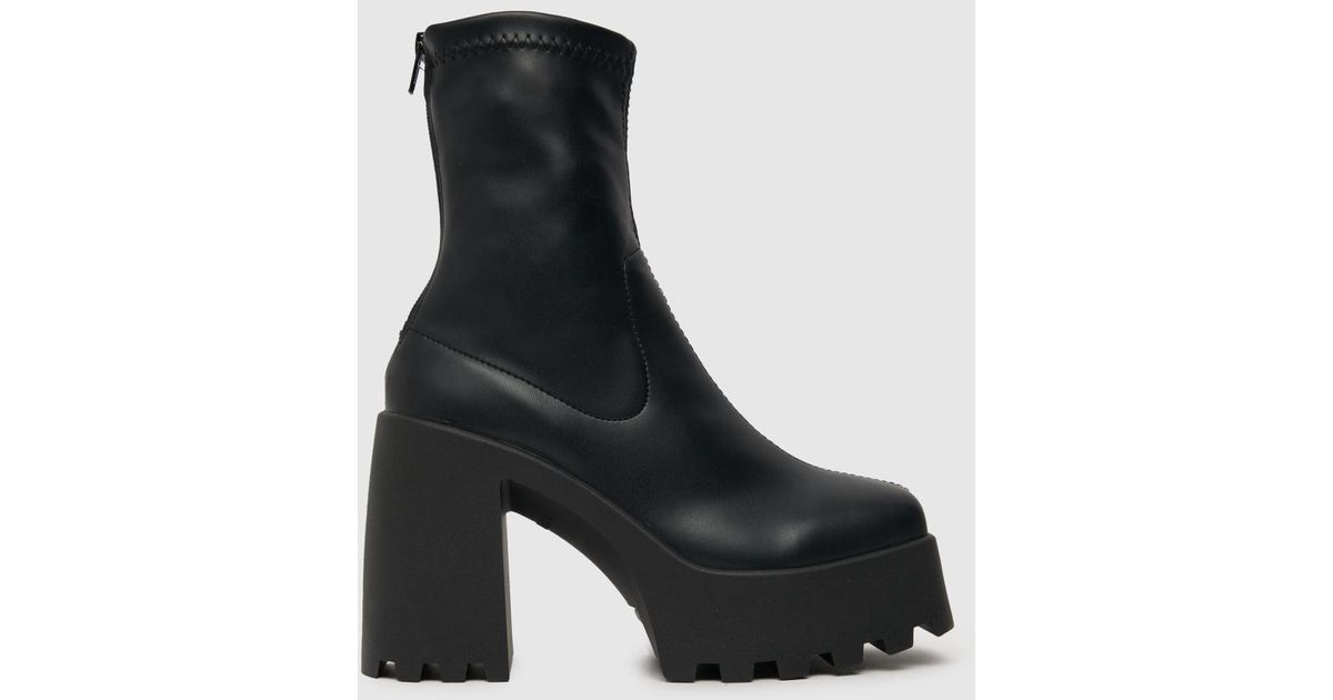 schuh Women's Alvise Sock Platform Boots in Black | Lyst UK