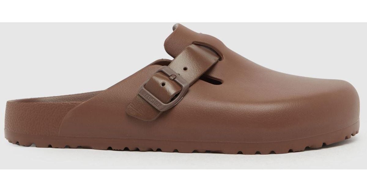 Birkenstock Boston Ladies Clog Sandals in Brown | Lyst UK