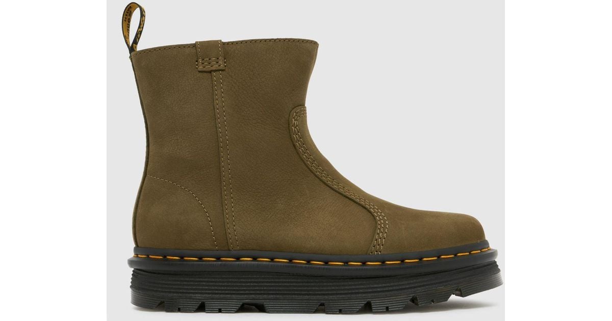 Dr. Martens Zebzag Rigger Boots in Green | Lyst UK