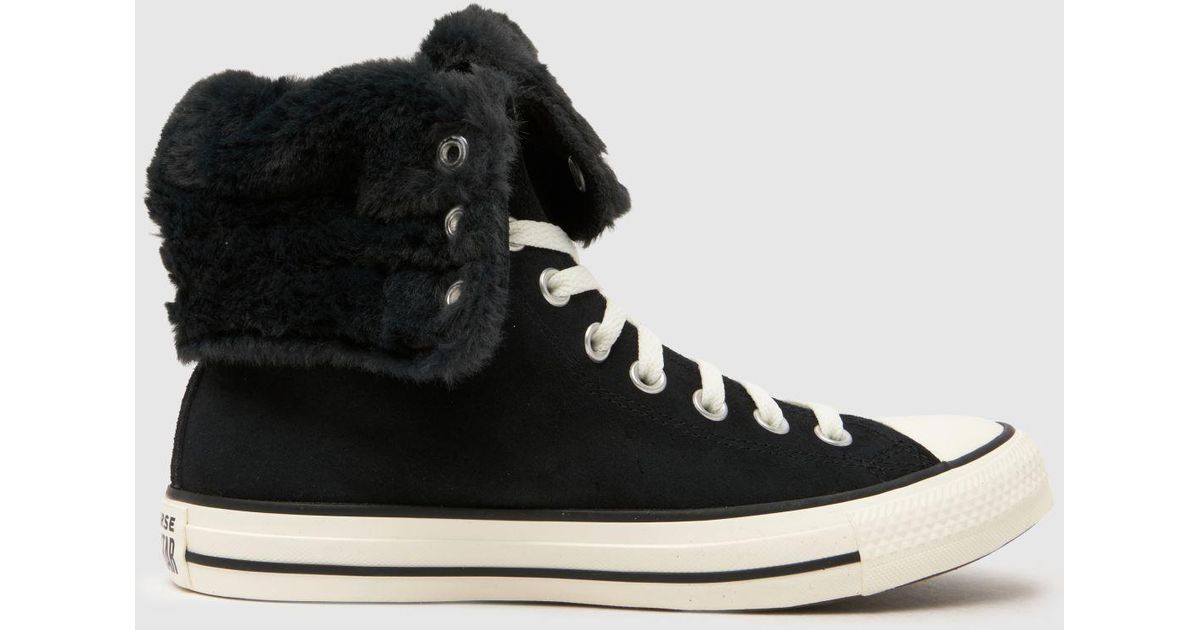 Converse All Star Fold Over Xhi Trainers in Black | Lyst UK