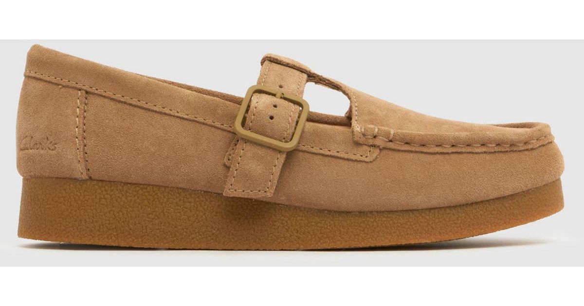 Clarks Wallabee Evo Bar Flats in Brown | Lyst UK