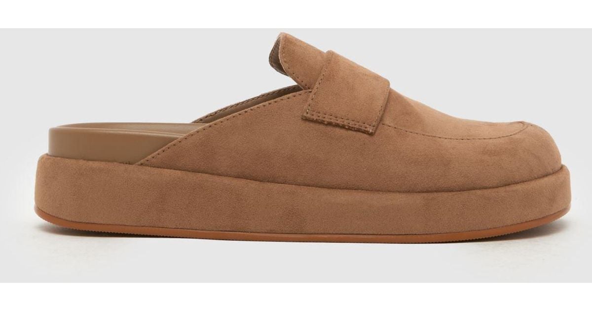 schuh Tiramisu Closed Toe Mule Sandals in Brown | Lyst UK