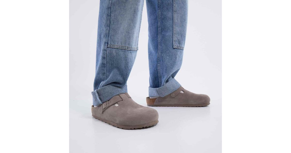 Birkenstock Boston Clog Sandals in Blue for Men | Lyst UK