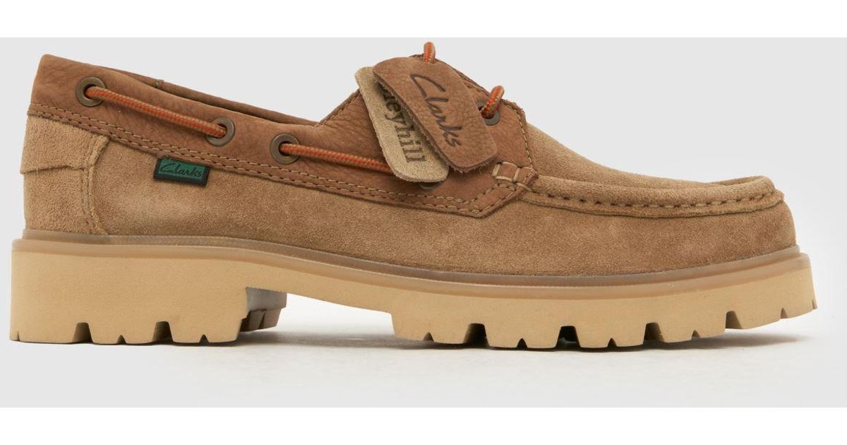 Clarks Cleyhill Boat Shoes in Brown for Men | Lyst UK