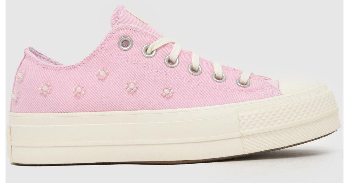 Converse All Star Lift Ox Trainers in Pink | Lyst UK