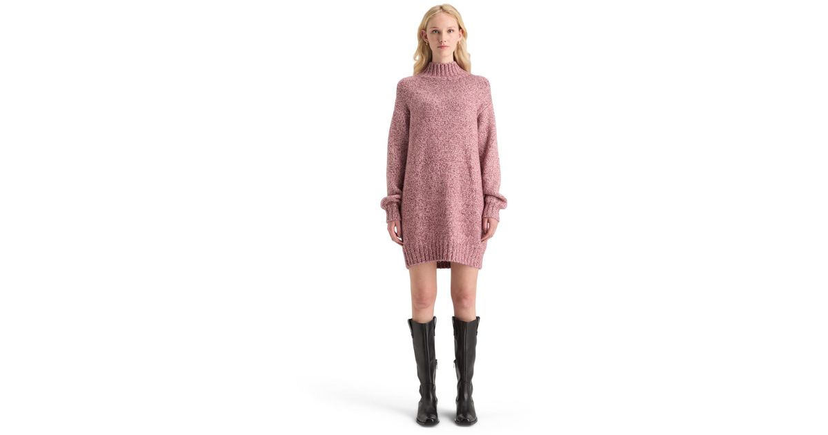 Scotch & Soda Chunky Knit Mini Dress in Pink | Lyst