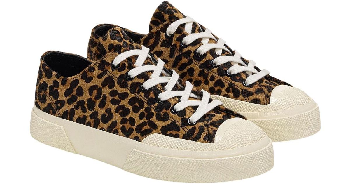 Superga Ladies 2750 Leopard Print Leather Trainers in Metallic | Lyst UK