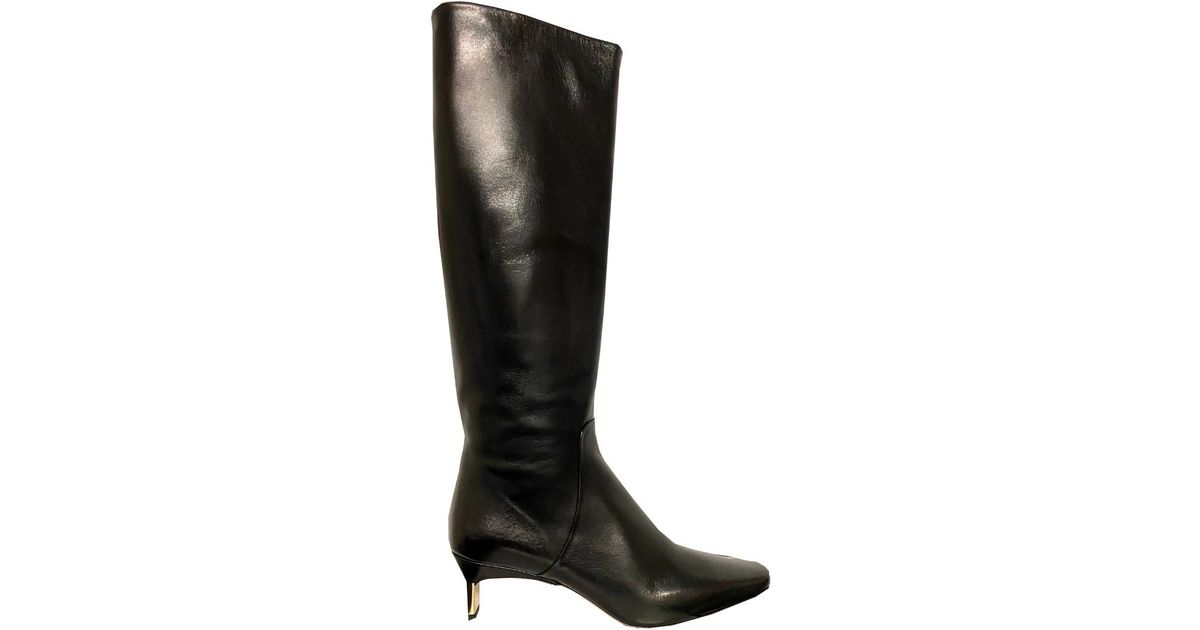 Mulberry Knee-Length Heels Leather in Black | Lyst UK