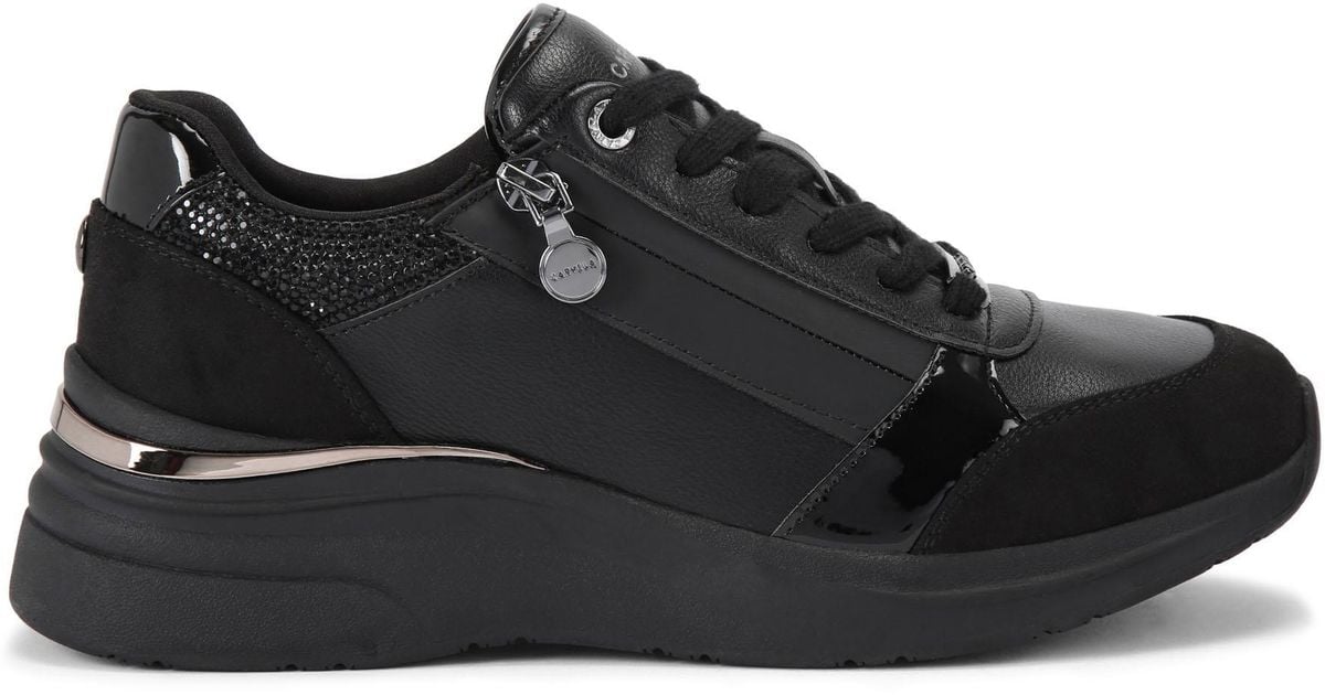 Carvela Kurt Geiger Statement Zip Runner Sneakers in Black | Lyst UK