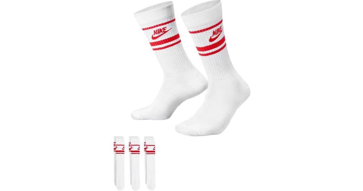 Nike Dx5089 Dri-Fit Sportswear Everyday Essential Crew Socks (3 Pair ...