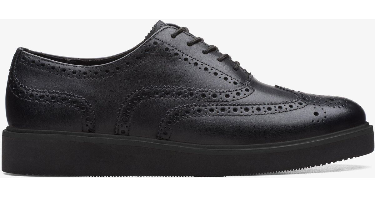 Clarks Glickly Brogue 2 Leather Shoes in Black | Lyst UK