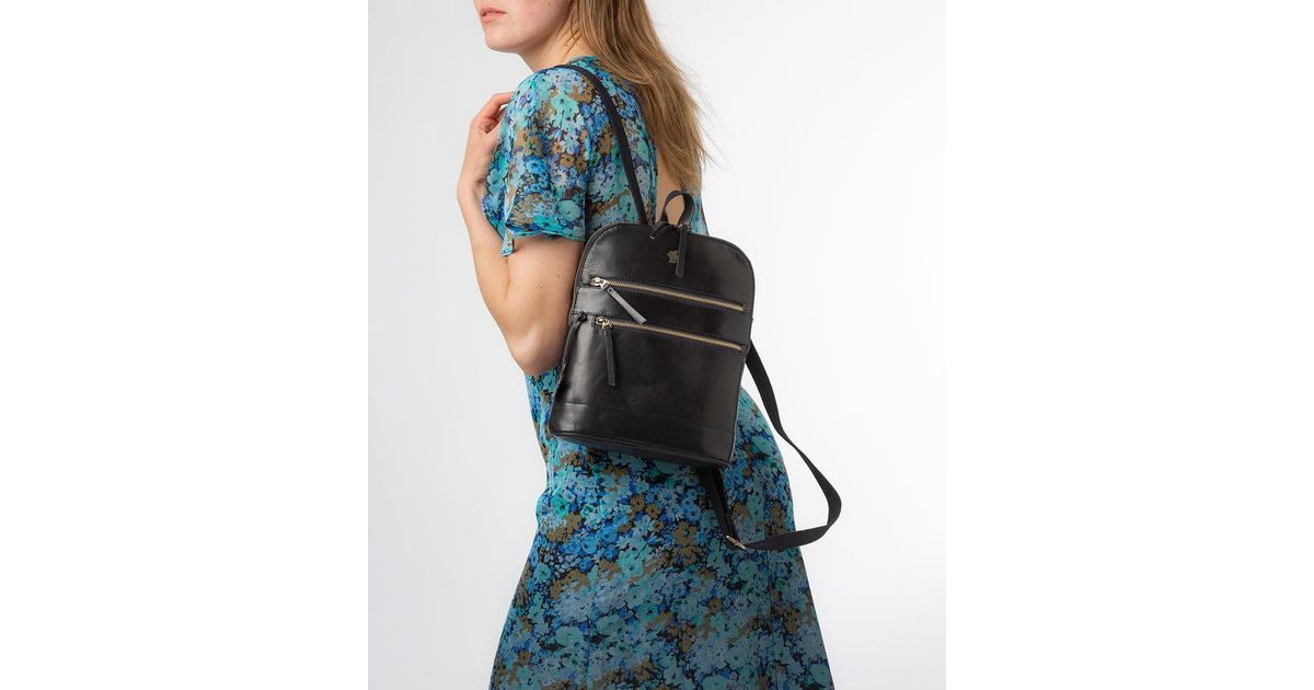 Conkca 'Francisca' Leather Backpack in Blue | Lyst UK