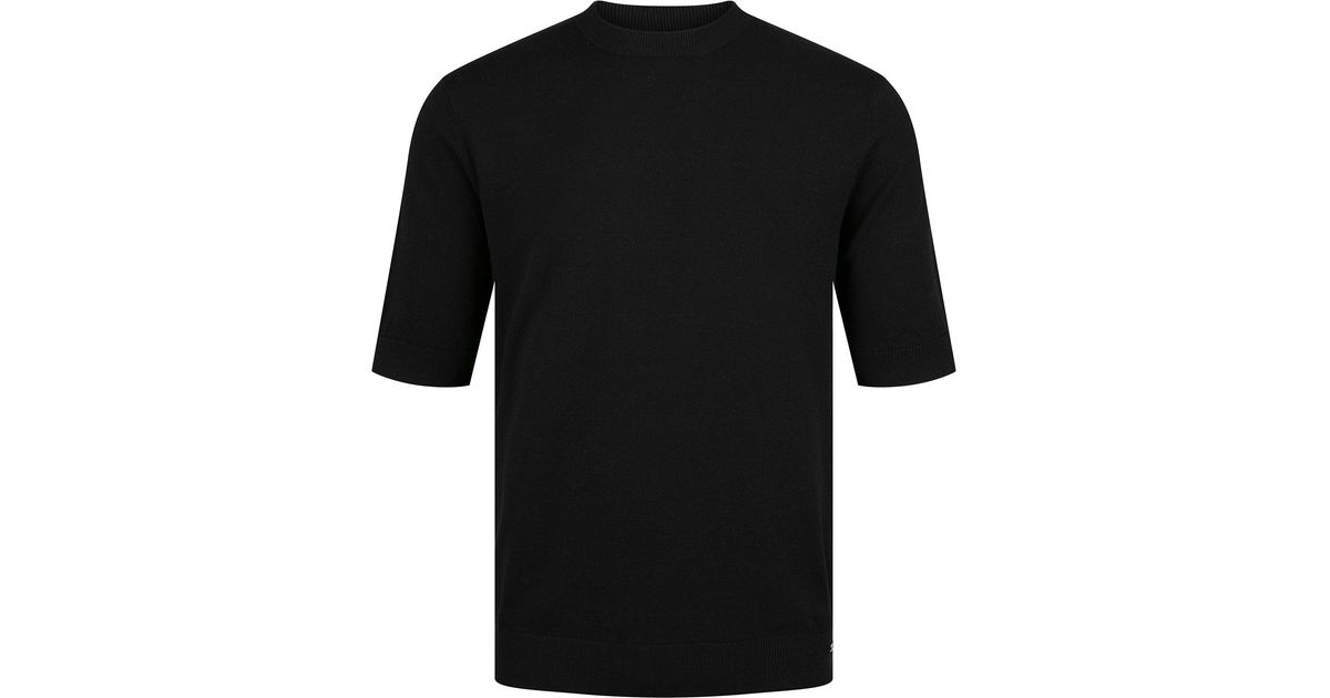 Luke 1977 Farrington Knitted T-Shirt in Black for Men | Lyst UK