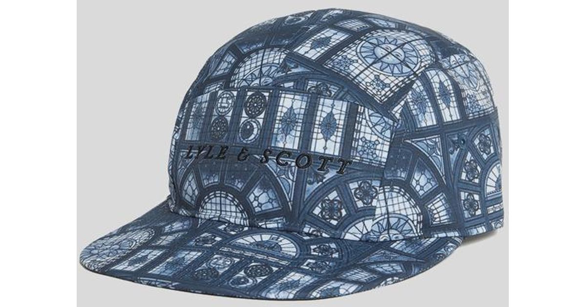 Lyle & Scott Stained Glass Print Baseball Cap in Blue for Men | Lyst UK