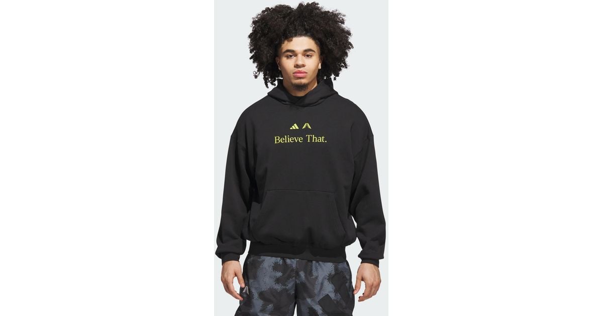 adidas Originals Anthony Edwards Believe That Hoodie in Black for Men ...