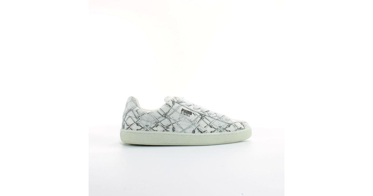 PUMA States X Swash London Bones Leather Lace Up Trainers 360710 01 in ...