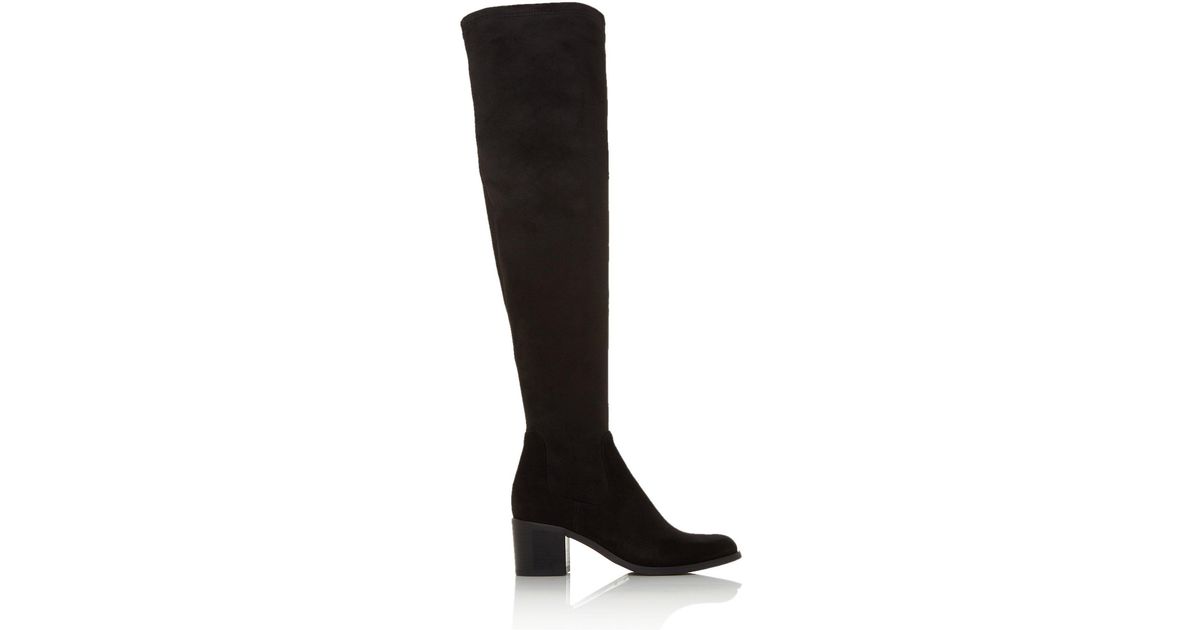 Dune Ladies Sander T Over The Knee Boots in Black | Lyst UK